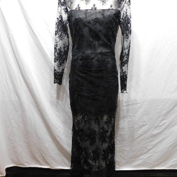 Dresses | Long Elegant Black Lace Dress | Poshmark